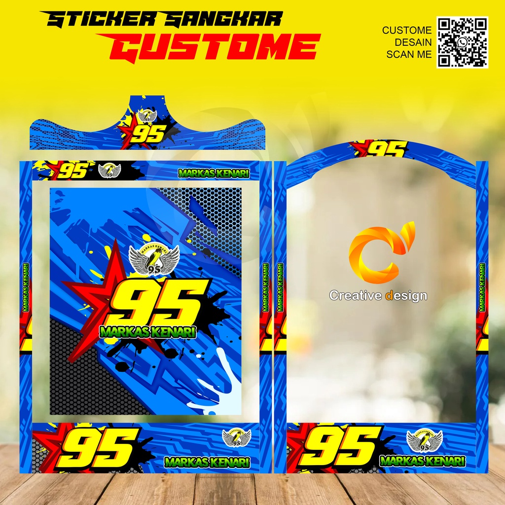 Jual STICKER DECAL SANGKAR KOTAK CUSTOME 95 RACING (NAMA BISA CUSTOME ...