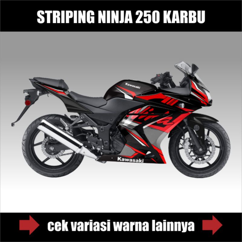 Jual Striping Ninja 250 Karbu / Sticker Ninja 250 Karbu / Sticker Lits ...
