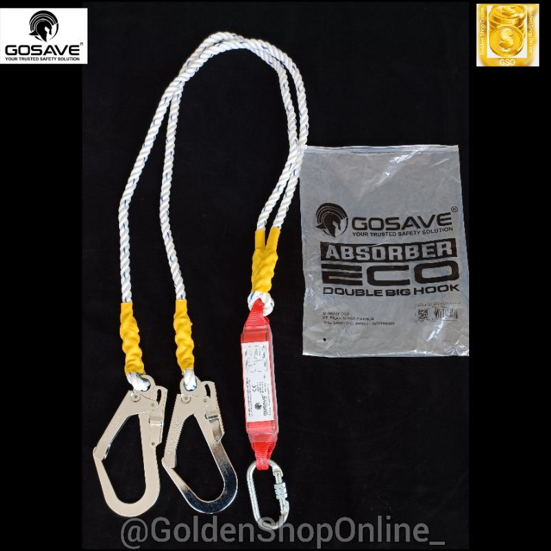 Jual Tali Lanyard + Absorber Double Big Hook Eco Gosave | Shopee Indonesia
