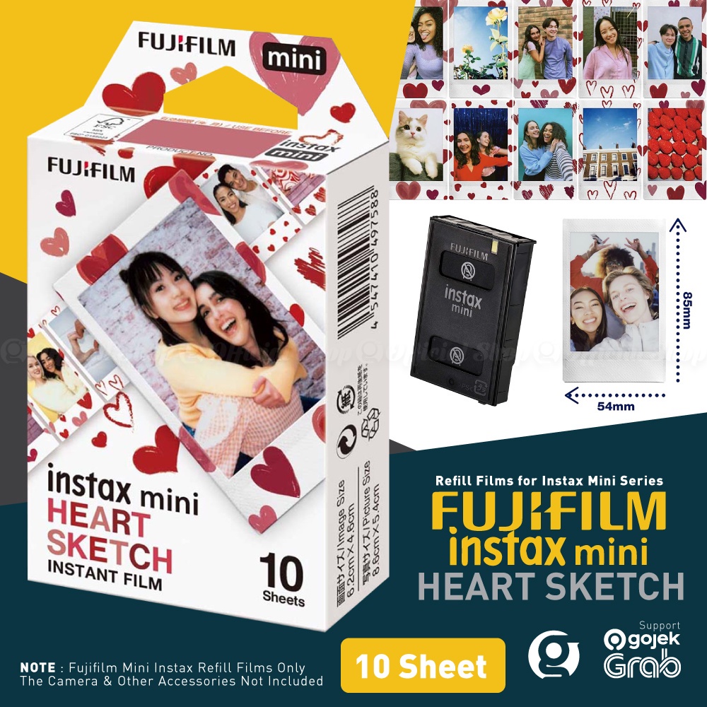 Jual Fujifilm Refill Instax Mini Film Heart Sketch - isi 10 lembar ...