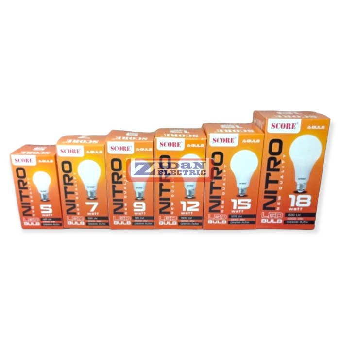 Jual Lampu Led Bulb 5W 7W 9W 12W 15W 18W Score Nitro / Lampu Bohlam Led Bulat 5 7 9 12 15 18 ...