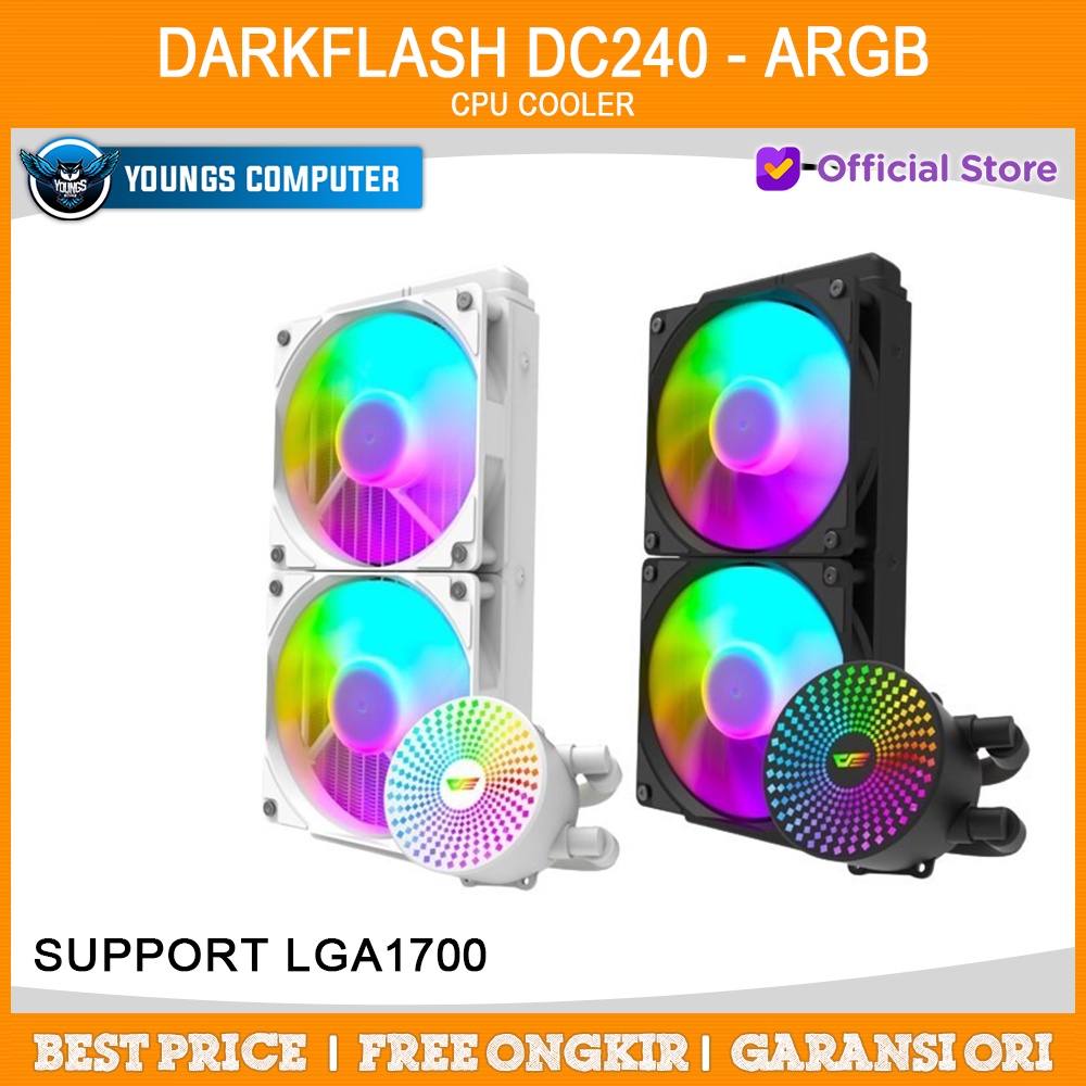 Jual AIGO DarkFlash DC240 - ARGB Liquid CPU Cooler 240mm Water Cooling ...