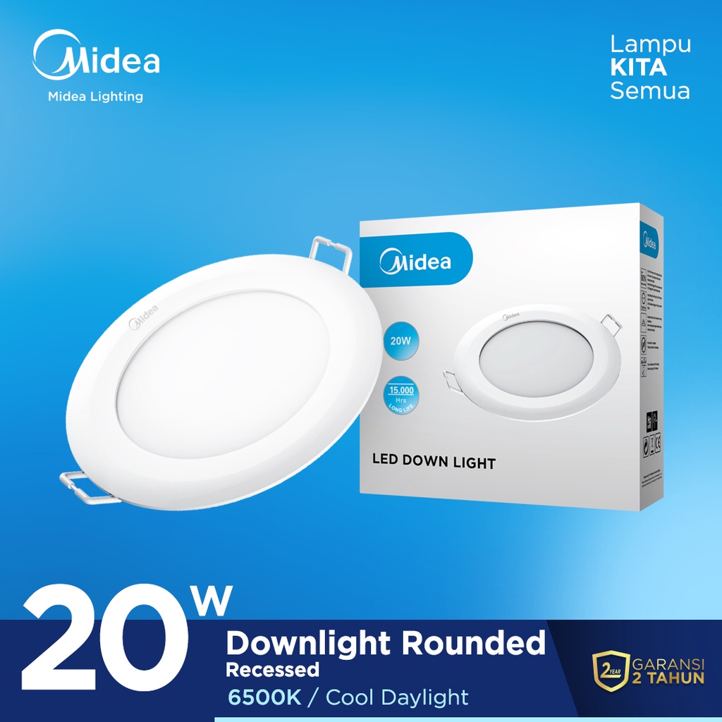 Jual Midea Lighting - Lampu LED Downlight 20 Watt 6500K CDL 7.5 Inch ...