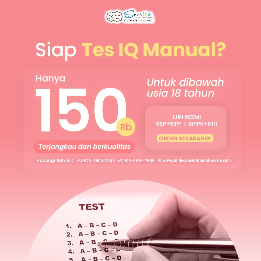 Jual Tes Psikologi (Psikotes Manual) - Tes IQ dibawah 18 tahun | Shopee ...