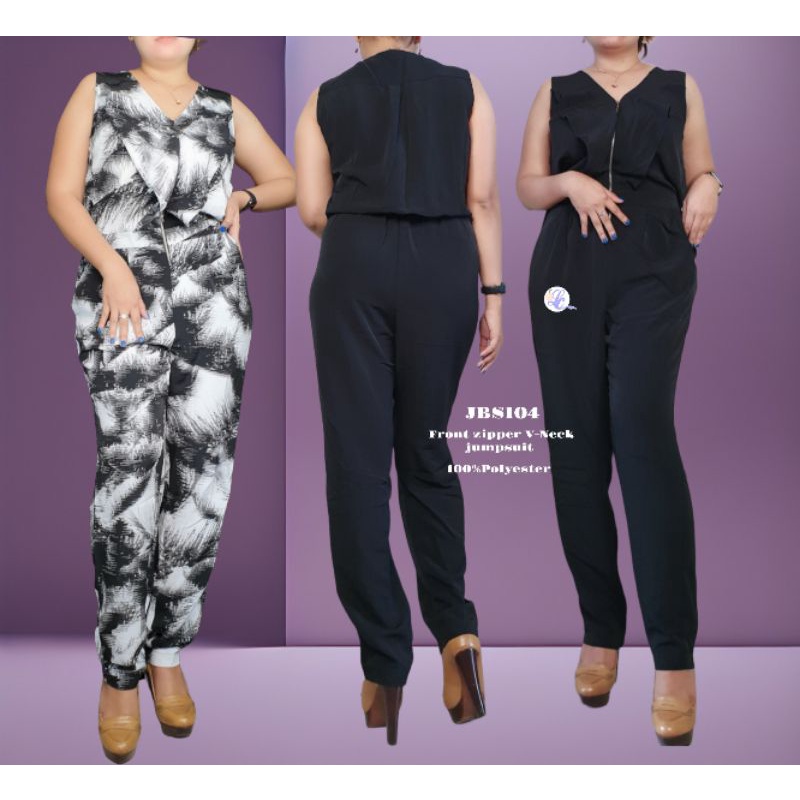 Jual Jumpsuit Hitam Putih JSW106 | Shopee Indonesia