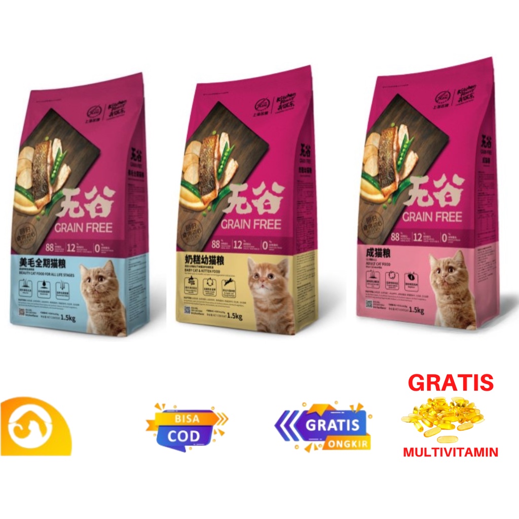Jual Kitchen Flavour KF Kitten / Beauty / Adult Cat Food Freshpack ...