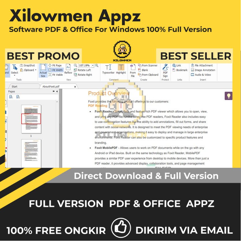 Jual [Full Version] Foxit Reader Pro PDF Lifetime Win OS - Pembaca PDF ...
