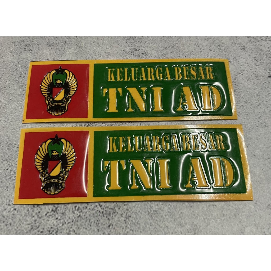 Jual Stiker Plat Keluarga Besar TNI AD- Stiker Brimob -Sticker TNI AD ...