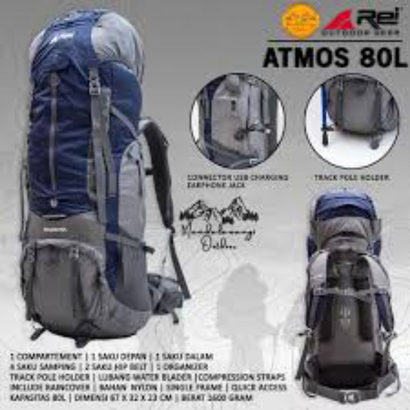 Jual Carrier Arei Atmos 80L | Tas Gunung Arei Atmos 80L | Arei Atmos ...