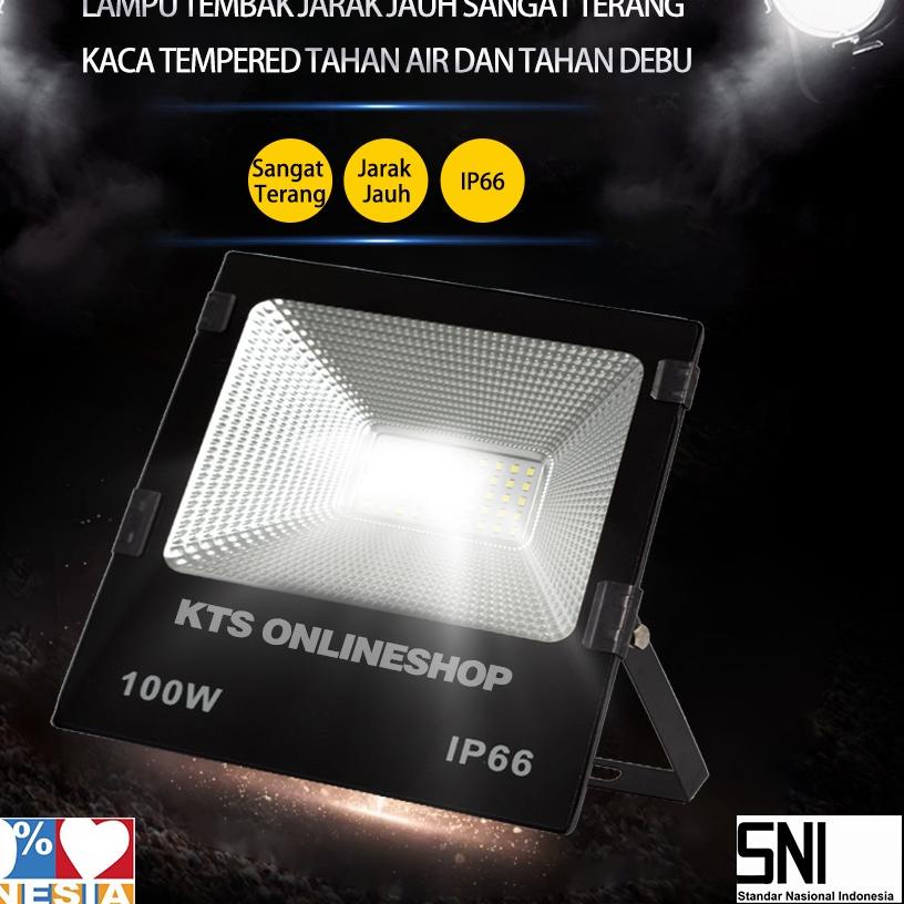 Jual Lampu Sorot LED 100 Watt IP66 LED Flood Light Out Door | Shopee Indonesia