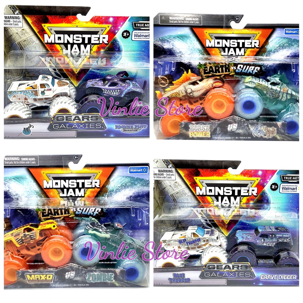 Jual MONSTER JAM EARTH vs SURF GEAR GALAXIES Spin Master - Horse Power ...