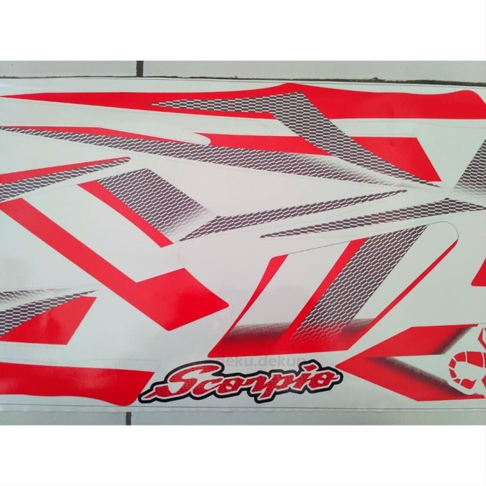 Jual Striping Sticker Scorpio Steko Merah Putih 2004 Printing | Shopee ...