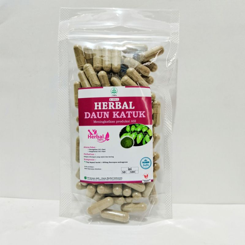 Jual DAUN KATUK 100 kapsul | Herbal Pelancar ASI | Shopee Indonesia
