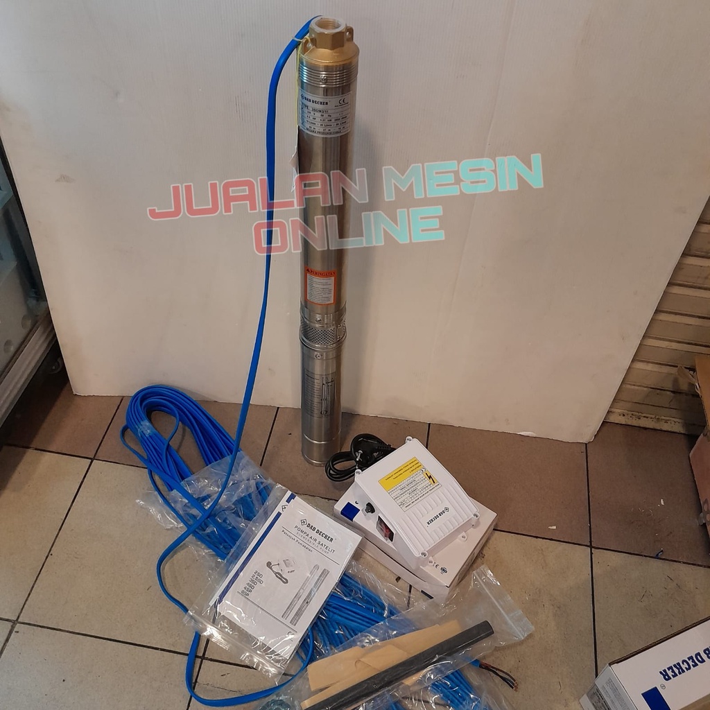 Jual Pompa Air Satelit 3 inch 0,5 hp 3SDM3/11 + Kabel 40 meter | Shopee ...