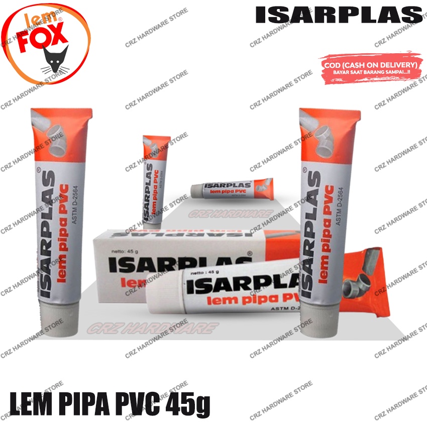 Jual Lem Pipa Pvc Lem Paralon ISARPLAS TUBE Lem Pralon PVC 45gr | Shopee Indonesia