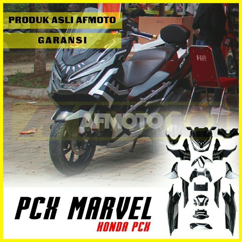 Jual HONDA PCX LOKAL MARVEL BODY SET COSTUM BY AFMOTO | Shopee Indonesia