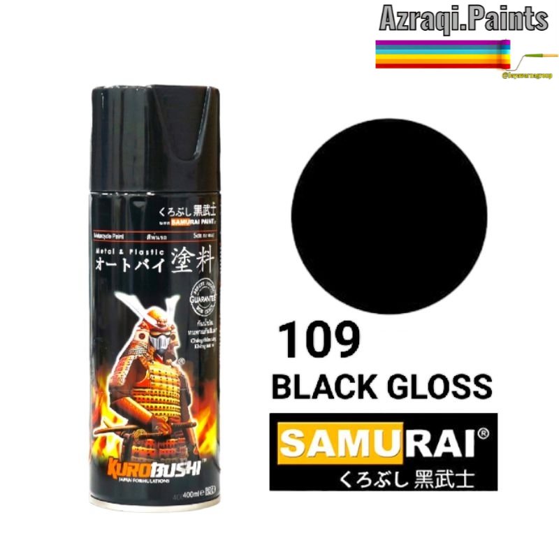 Jual SAMURAI PAINT BLACK / HITAM GLOSS 109 ( 400 ML ) STANDARD COLOURS ...