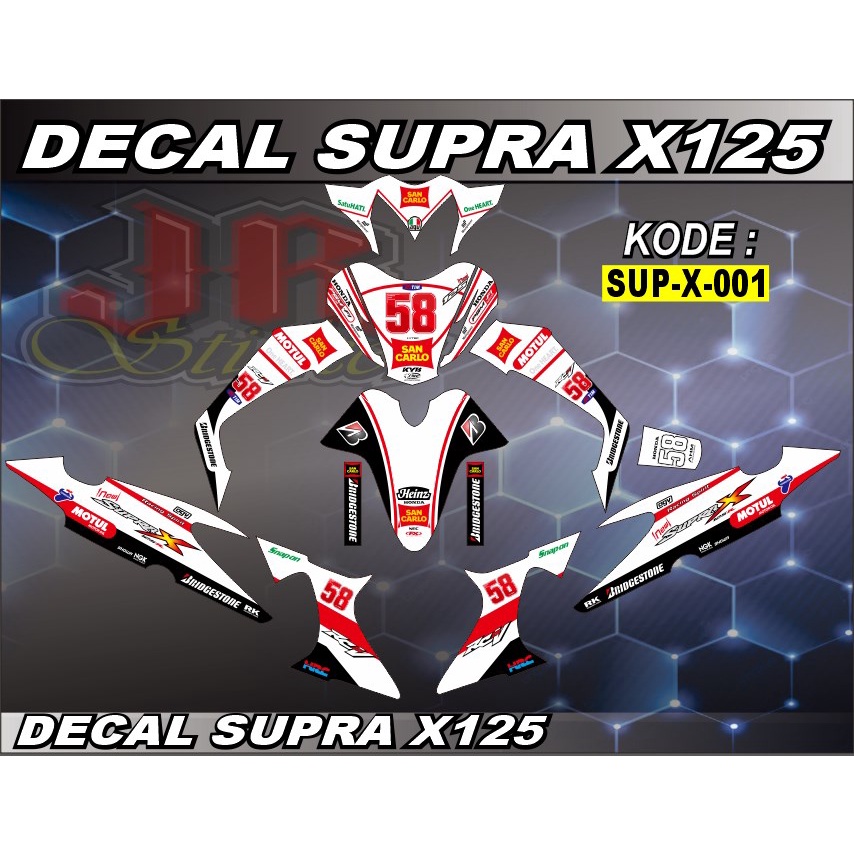 Jual Stiker Decal Supra X 125 Lama Modif Keren Stiker Supra X 125 Lama ...