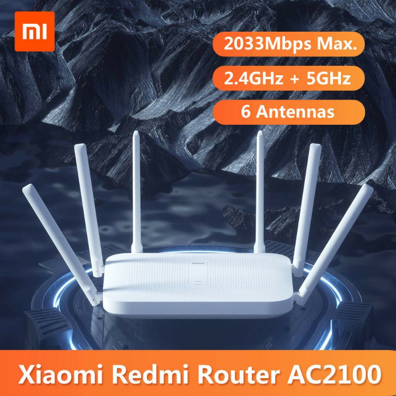 Jual Redmi WiFi Router Gigabit AC2100 2033Mbps with 6 High Gain Antena ...