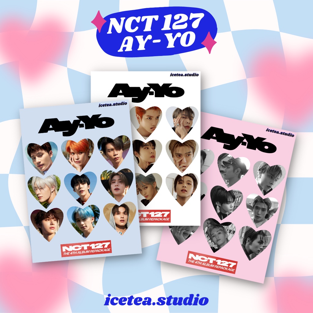 Jual [NCT 127 AY-YO STICKERS] BACA DESKRIPSI heart sticker selca korean inspired selkor cute ...