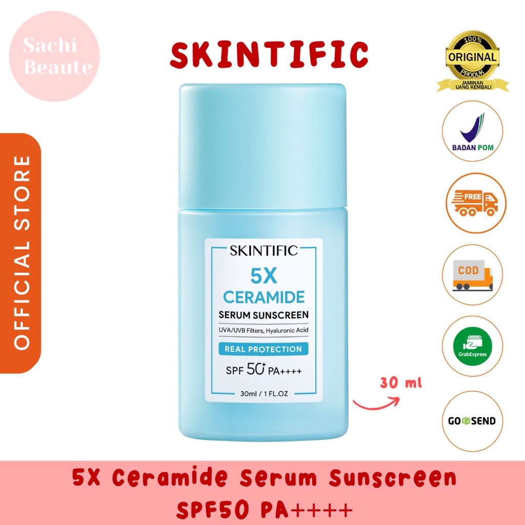 Jual SKINTIFIC 5X Ceramide Serum Sunscreen SPF50 PA++++ Skincare ...