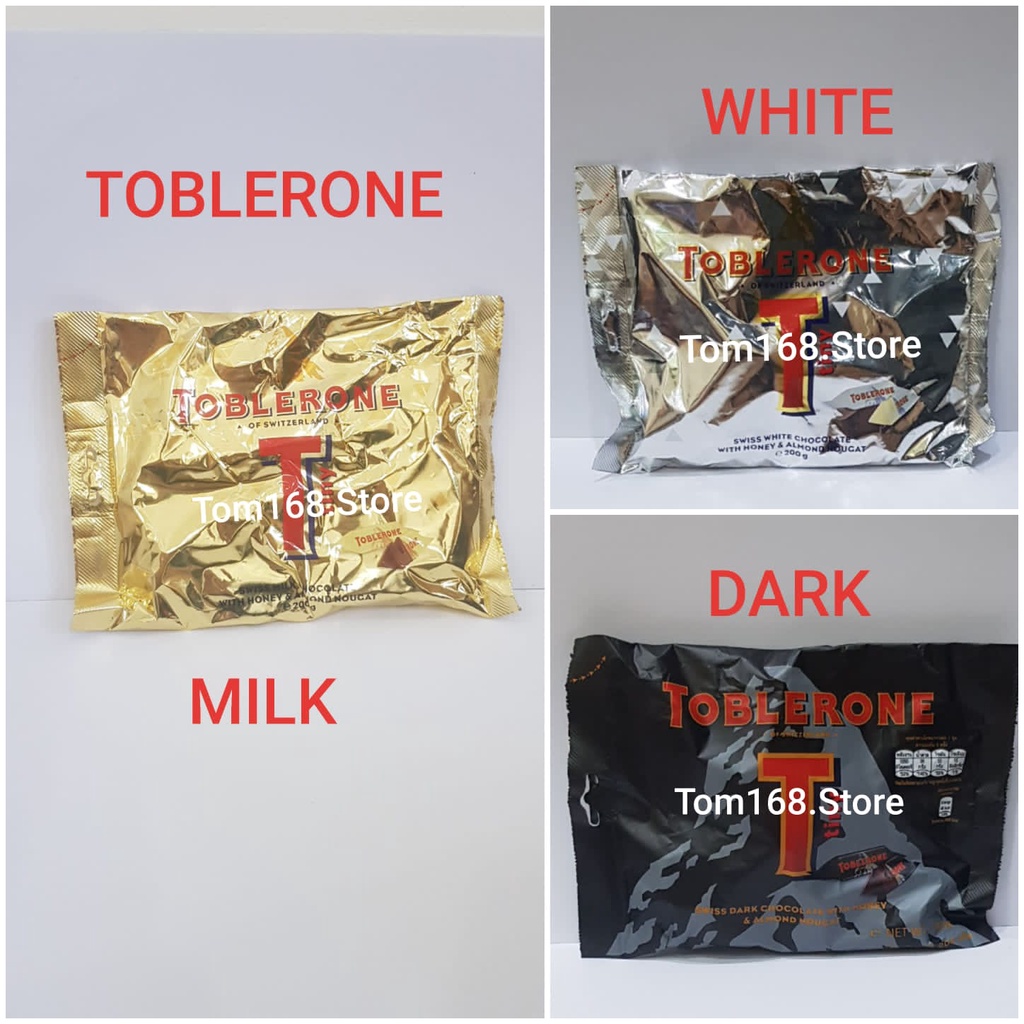 Jual TOBLERONE MINI 200 GR MILK/WHITE/DARK | Shopee Indonesia