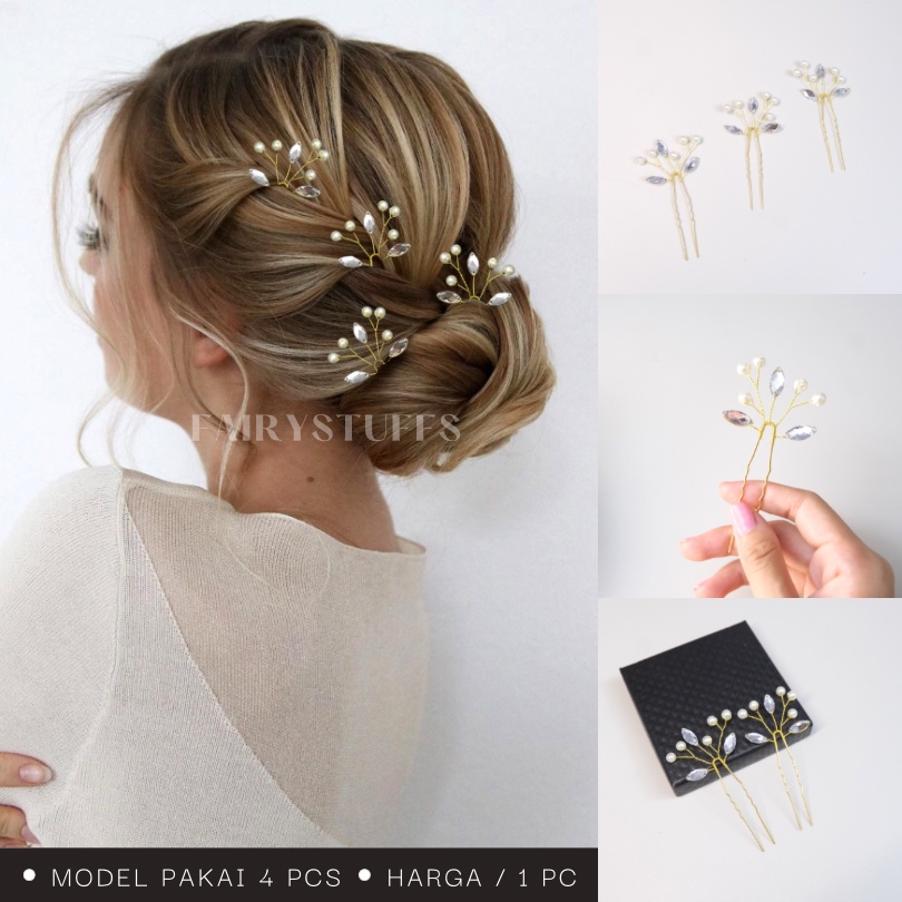 Jual Hairpin Kristal Hair Pin Hairpiece Aksesoris HiasanRambut Tusuk ...