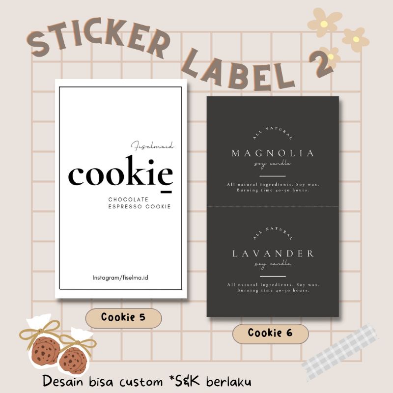 Jual Sticker Label kemasan Kue/Gift /Hampers custom | Shopee Indonesia