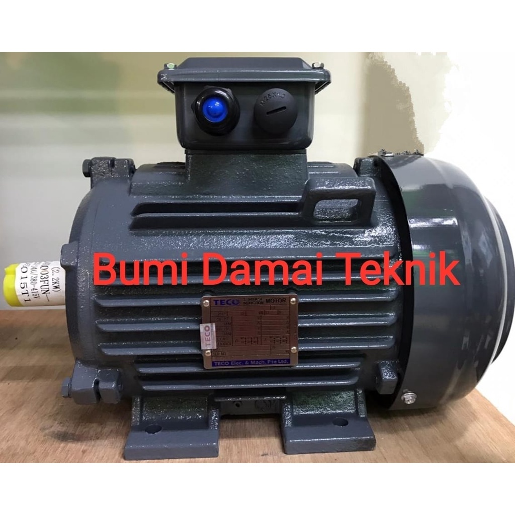Jual Dinamo Elektro Motor Teco AESV1S 0.75Kw 1Hp 1PK 3phase 4poles | Shopee Indonesia