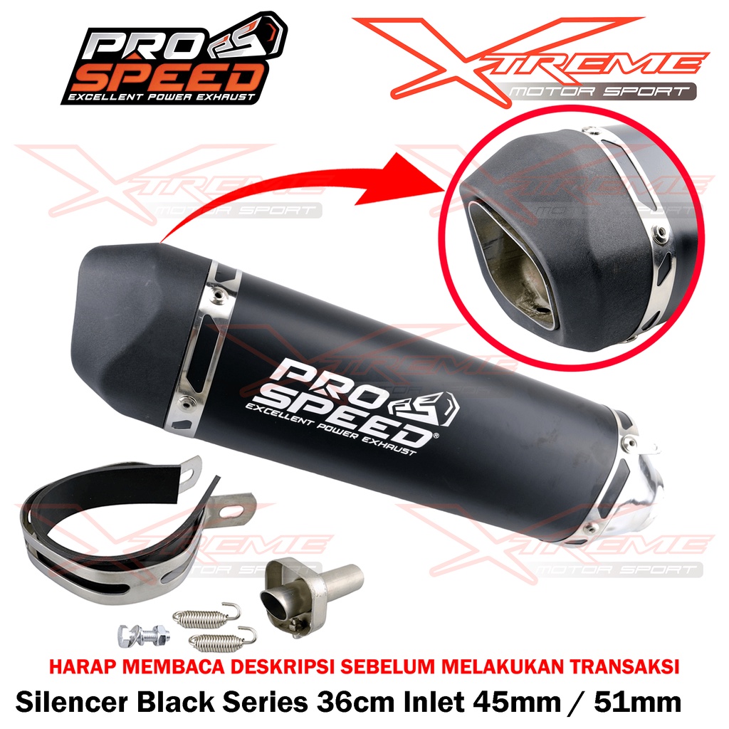 Jual Silencer Knalpot Prospeed Black Carbon / CNC / Series Silencer ...