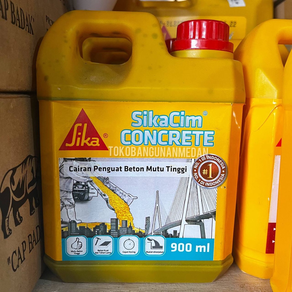 Jual SIKA CIM Concrete Addictive 900 ml Pengeras Beton – Obat Cor / Cairan Penguat Semen ...