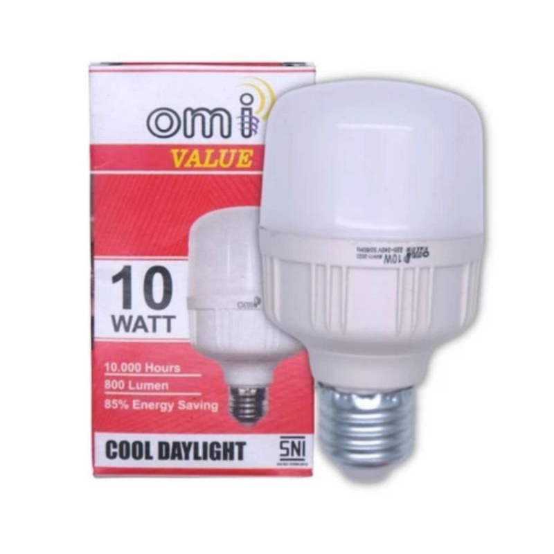 Jual Lampu LED capsule OMI value 10 watt cahaya putih bohlam murah 10w | Shopee Indonesia