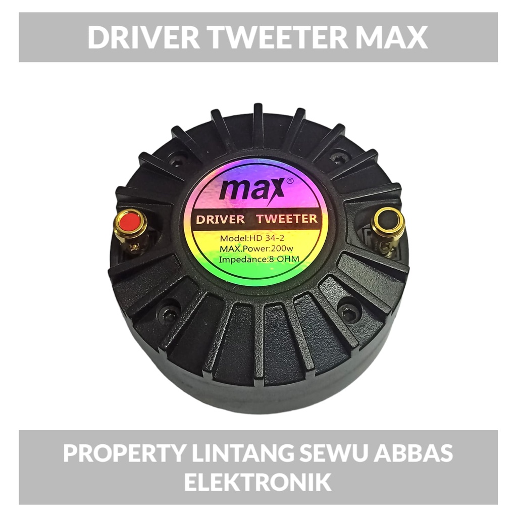 Jual DRIVER TWEETER MAX HD 34-2 DRIVER TWITER TWITTER 34.4 MM 200W 8 ...