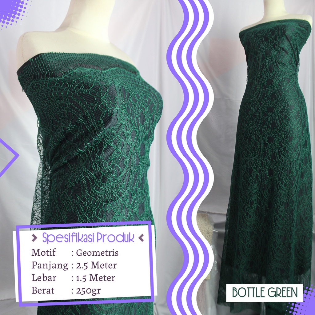 Jual Kain Brokat Santili, Chantilly, Semi Perancis, Kain Bahan Kebaya ...