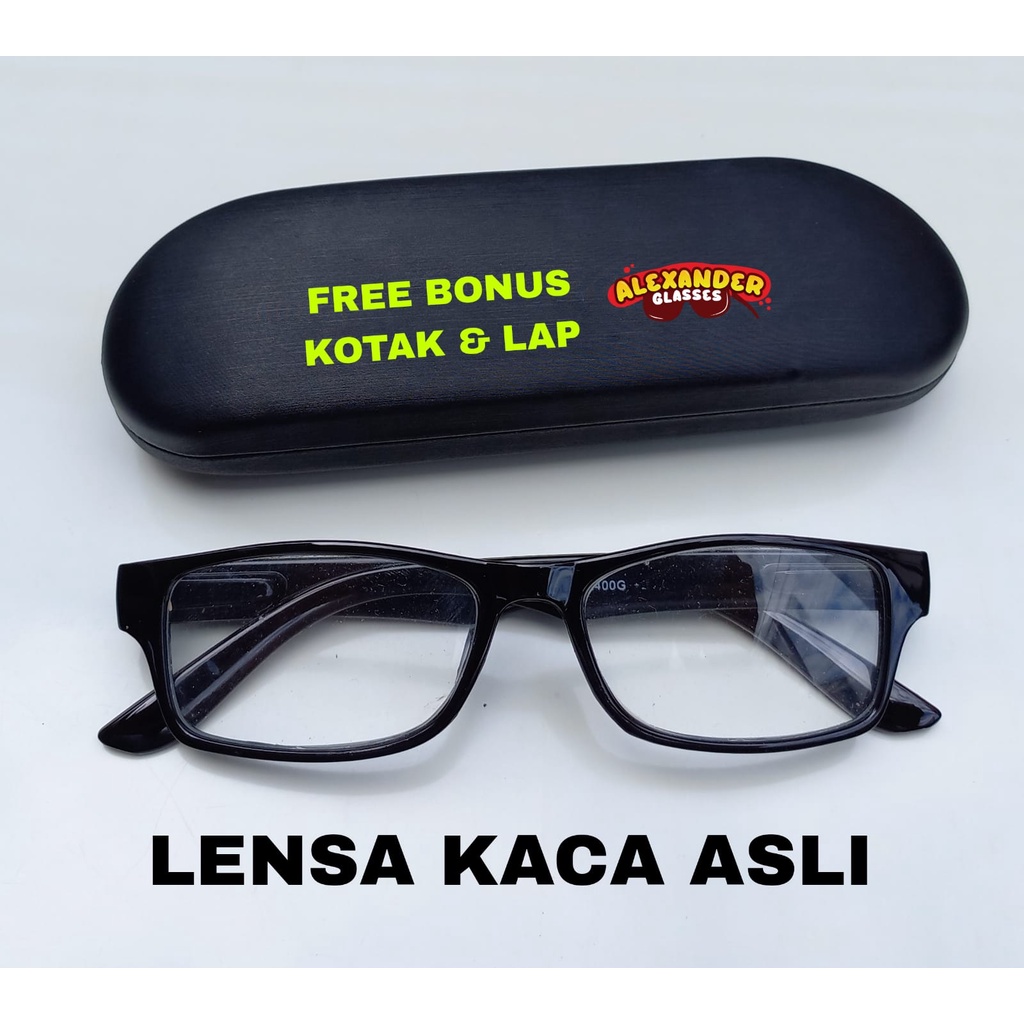 Jual Kacamata baca plus lensa kaca asli 100% lebih jernih tahan baret ...