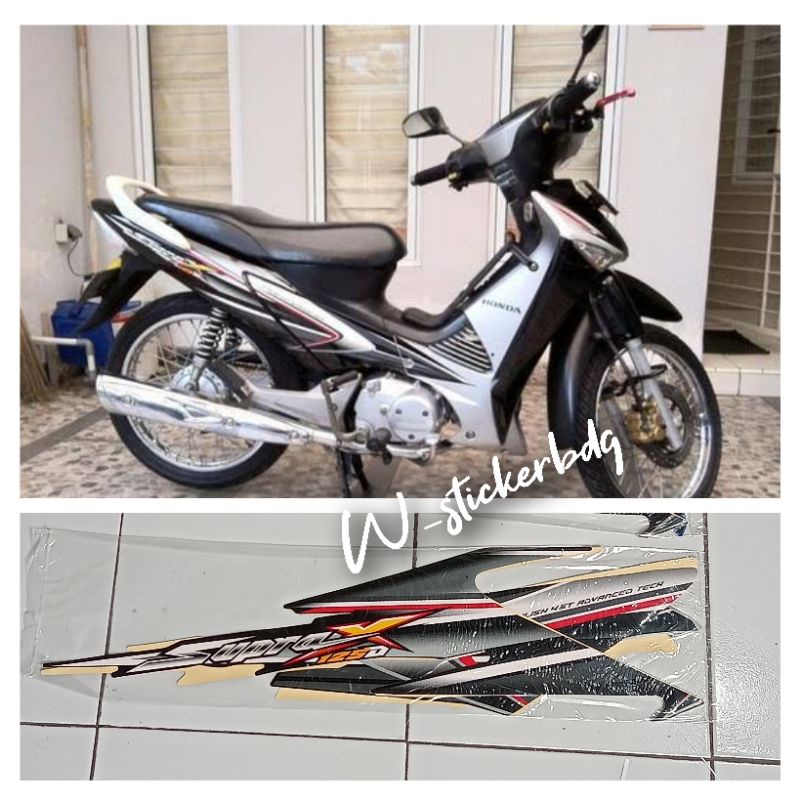 Jual Striping Stiker Honda Supra X 125 D 2006 Hitam Silver | Shopee ...