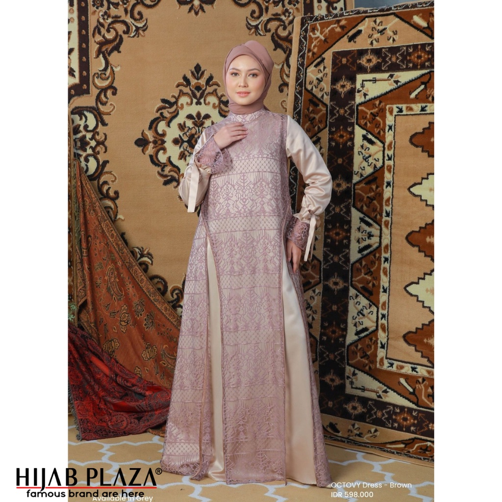 Jual Gamis Terbaru ZOYA Octovy Dress Bahan Satin Lace Premium | Shopee ...