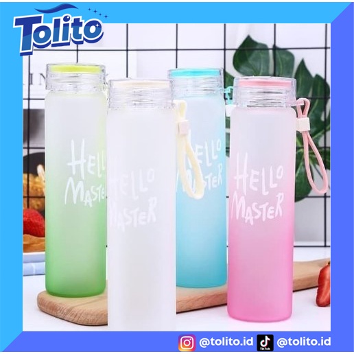 Jual Tumbler Botol Kaca Hello Master 400ml | Shopee Indonesia