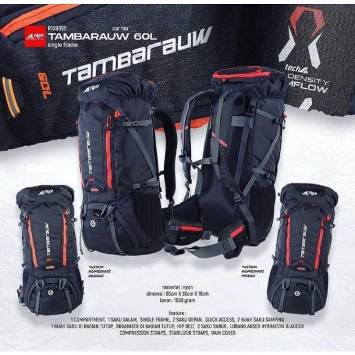 Jual Rei Tas Carrier Tambarauw 60 L Arei Outdoorgear Tas Gungung ...