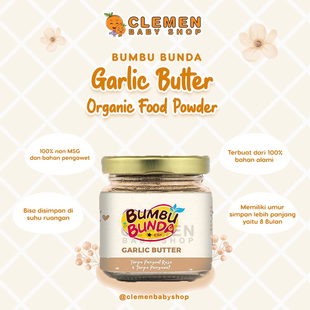 Jual Bumbu Bunda Bumbu Garlic Butter (Bumbu Sehat NON MSG) | Shopee ...