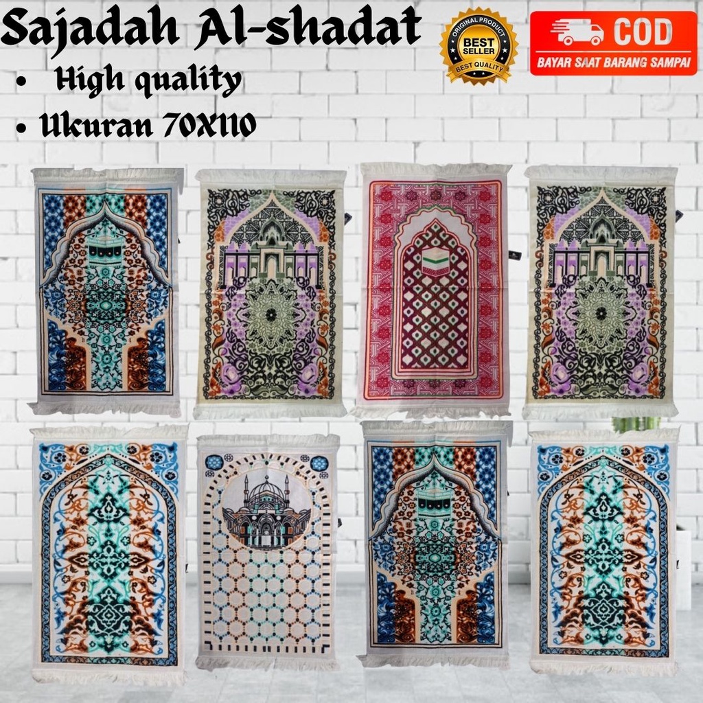 Jual Sajadah Turkey Turki Ukuran Dewasa 70x110 cm Bahan Beludru ...