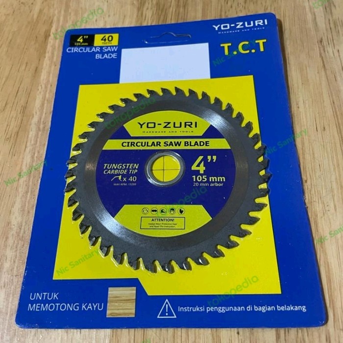 Jual Mata potong kayu YOZURI 4x40 T/ mata pisau gurinda kayu TCT 105mm ...