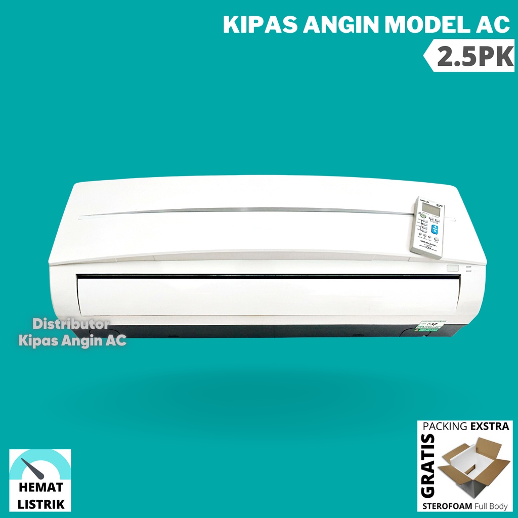 Jual Kipas AC Remot 2.5PK Remote Plus Varian LED dan ICE GEL Pendingin ...