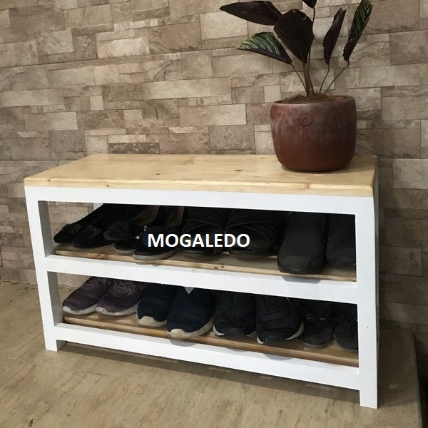 Jual BANGKU RAK SEPATU 60X30X45CM KAKI DICAT WARNA PUTIH | Shopee Indonesia