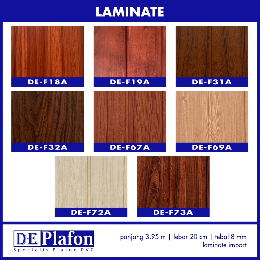 Jual De Plafon - PLAFON PVC MOTIF KAYU LAMINATE 8 MM | Shopee Indonesia