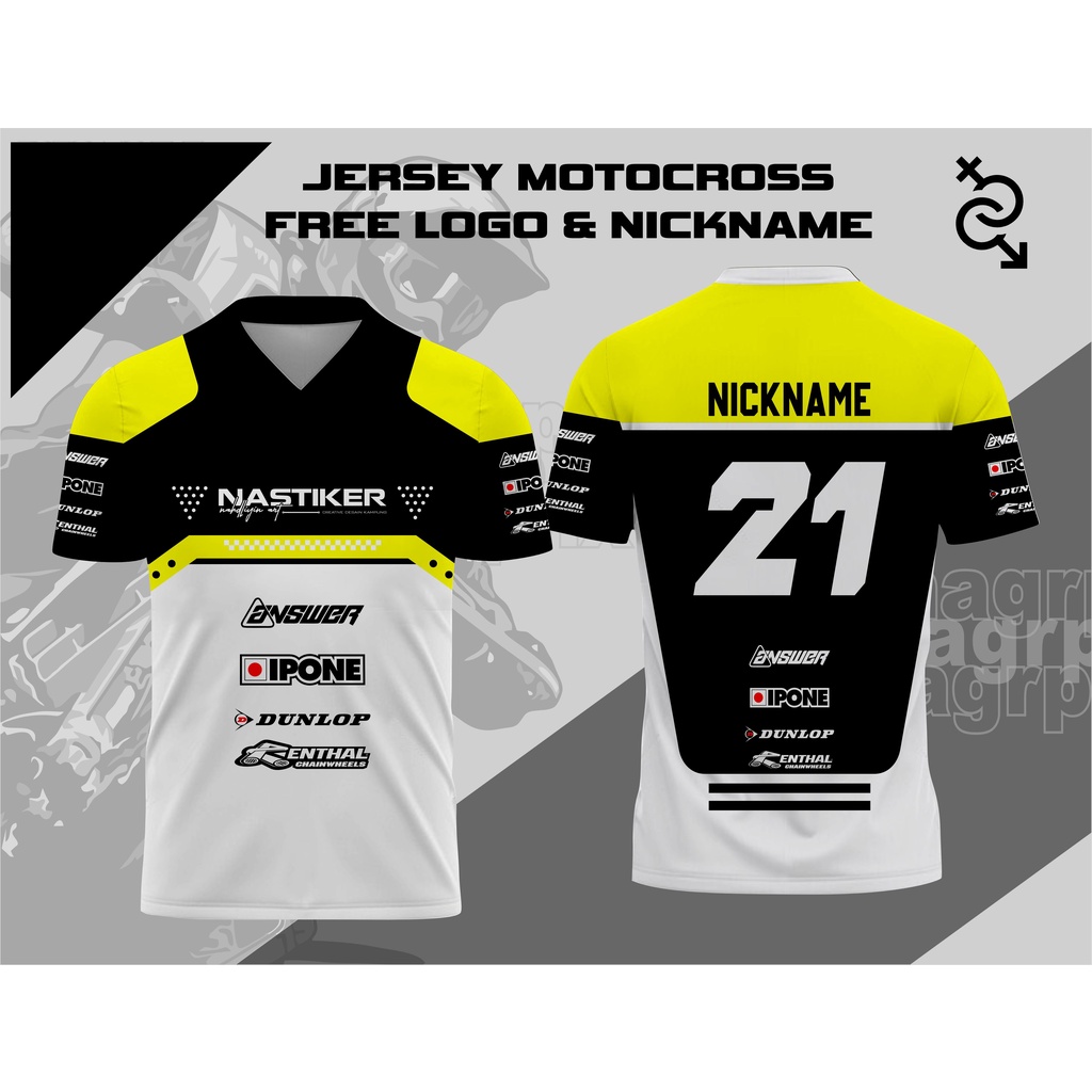 Jual jersey motocross trail enduro trabas custom nama dan logo | Shopee ...