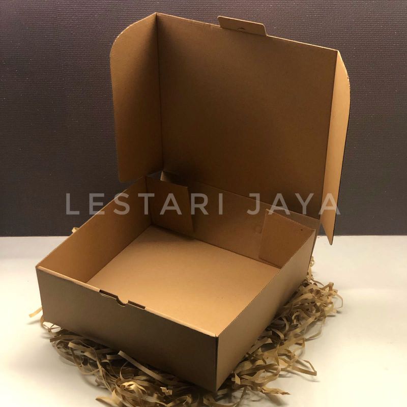 Jual Box Kardus E-Flute Coklat Untuk Packaging Olshop Sovenir Baju ...
