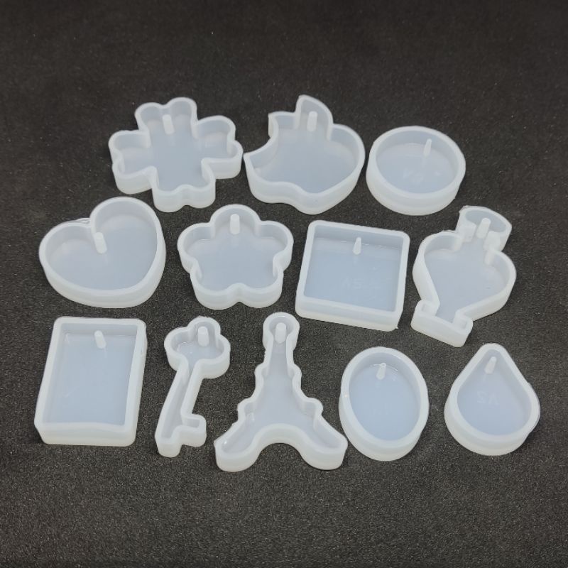 Jual Cetakan Resin Bahan Silikon 12 Macam Bentuk/Model Untuk Membuat ...