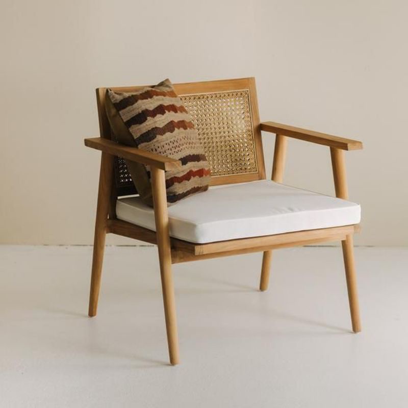 Jual kursi retro | kursi tamu | kursi cafe rottan kayu Sungkai ...