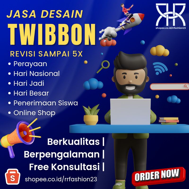 Jual Jasa Desain Twibbon Custom/ Twibbon Reguler/ Twibbon + LINK | Shopee Indonesia